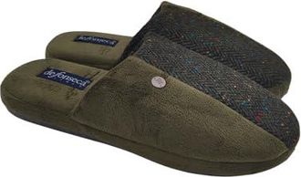 De Fonseca Savoie Chaussons dhiver pour homme, chaussons fermés et chauds, fabrication artisanale, vert, 40/41 EU