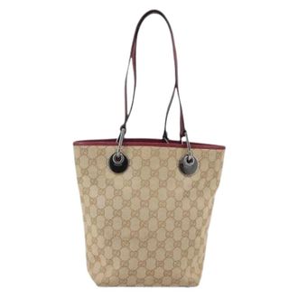 Gucci Sac Seau en Toile Pre-owned - Femme - Pre-owned - Beige - Taille: ONE Size