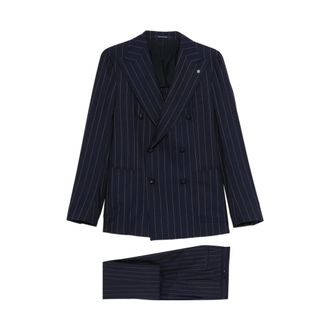 Tagliatore Homme, Costumes, Bleu, Taille: M Costume crois&eacute; &agrave; rayures