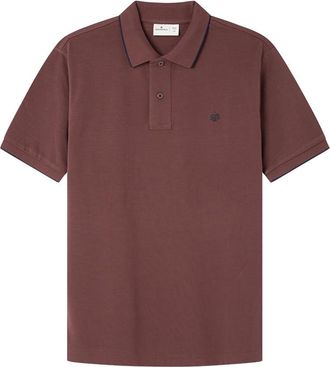 Springfield SS Poloshirt Piqu&eacute;, geflammt, mit Baum-Embro8Idery, 100% Baumwolle, Wine, XL