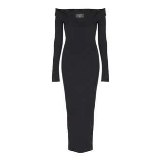 Balmain Einfarbiges- langes Kleid - - Dresses - Damen - Schwarzk - S