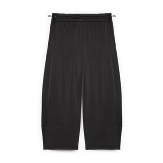 Fiorella Rubino Ballonhose aus Stretch-Satin - - Trousers - Damen - Schwarzk - XS/S
