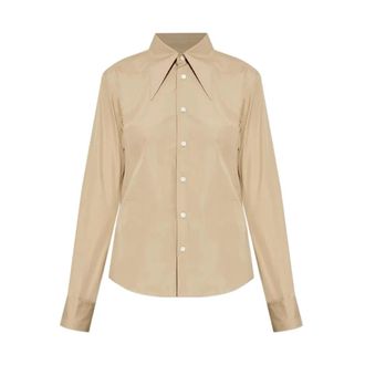 Ami Hemd mit spitzem Kragen und taillierter Passform - - Blouses & Shirts - Damen - Beige - XS