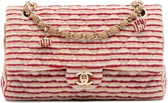 Chanel Hobo Bags - Medium Classic Jersey Coco Sailor Double Flap - Gr. unisize - in Rot - für Damen