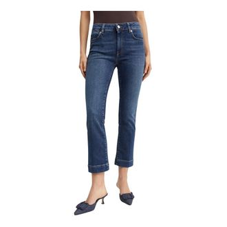 Sportmax Femme, Jeans, Bleu, Taille: W26 Jean Slim Taille Basse Coupe Courte