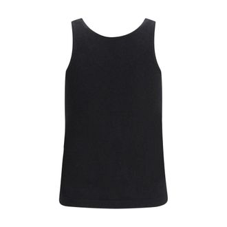 Brunello Cucinelli Womens Black Cashmere Tank Tops