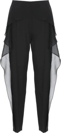 Lanvin Femme, Pantalons, Noir, Taille: 38 FR Straight Pantalons