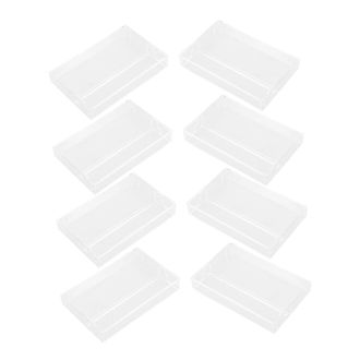 Artibetter 8 Stück Teiliges Vintage Kassetten aufbewahrungsbox Transparenter Mehrzweck Kassettenhalter mit Notizfach Kompakte Robuste Box für Retro Musik Kassett