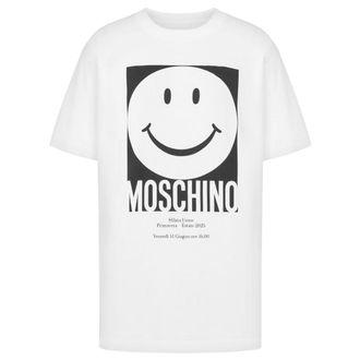 Moschino Wei&szlig;es T-shirt Mit Smiley-logo Von Moschino