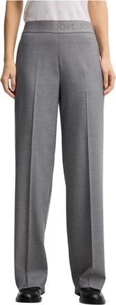 Joop Gerade geschnittene Hose mit Logo-Bund - - Trousers - Damen - Grau - L