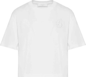 Beatrice .B Femme, Tops, Blanc, Taille: 38 FR T-Shirt Boxy avec Broderie