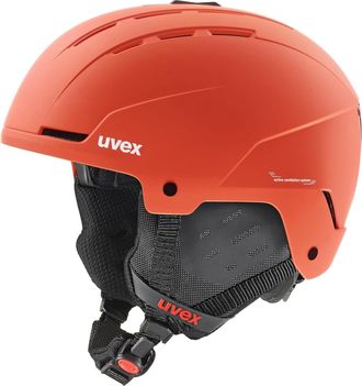Uvex Stance - robuster, effizient belüfteter Skihelm für Damen und Herren mit individueller Größenanpassung - Fierce red matt - 51-55 cm