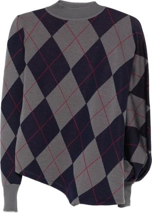 A.W.A.K.E. Pullover mit Rautenmuster - Grau