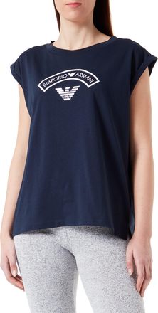 Emporio Armani Damen Emporio Armani Womens Logomania Tank Top Fashion Vest, Marine, L EU