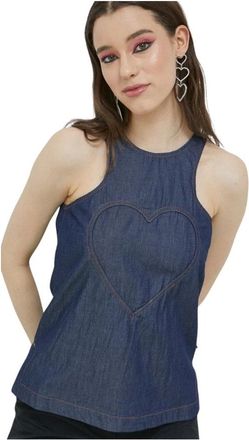 Love Moschino Damen, Oberteile, Blau, MGr&ouml;&szlig;e