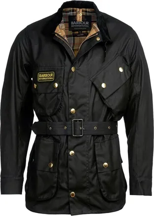 Barbour Wachsjacke International Original im Biker-Look in