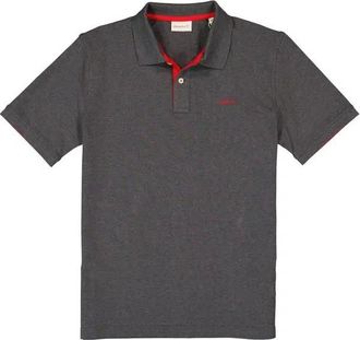 GANT Herren Polo-Shirt grau Baumwoll-Piqué