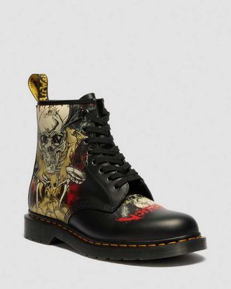 Dr. Martens 1460 Metallica Stiefel in Schwarz/Schwarz, Gr&ouml;&szlig;e: 43