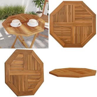 vidaXL Dessus de table 60x60x2,5 cm octogonal bois de teck massif - Dessus De Table - Table De Jardin - Bois De Teck - Design Rustique - Terrasse - Home &