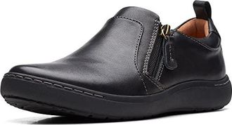 Clarks Nalle - Baskets Lilas Cuir Noir, Noir, 38 EU