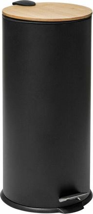 Atmosphera Atmosphera - Poubelle bam modern 30 litres couvercle bambou atmosph&eacute;ra - noir