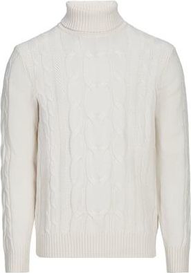 Hackett Rollkragenpullover aus Wolle und Kaschmir Hackett in Weiß