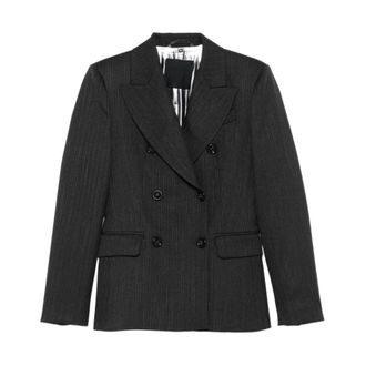Liu Jo Femme, Vestes, Gris, Taille: 40 FR Blazer crois&eacute; &agrave; rayures