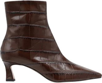 Bianca Di Femme, Chaussures, Brun, Taille: 39 EU Tronchetto in pelle
