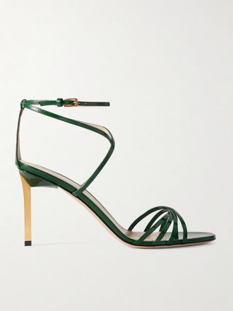 Tom Ford Sandales En Cuir Verni Ida - Vert