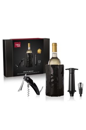 Vacu Vin VacuVin Wine Premium Set : R.I.Black + Single Pull Black + Wine Saver & Server + Wine Server & Stopper