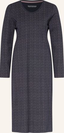 Schiesser Nachthemd Comfort Essentials blau