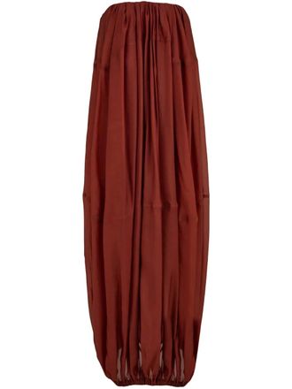 Ferragamo Maxikleid mit Bustier - Rot