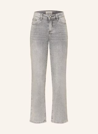 Cartoon Cartoon Straight Jeans Mit Schmucksteinen grau