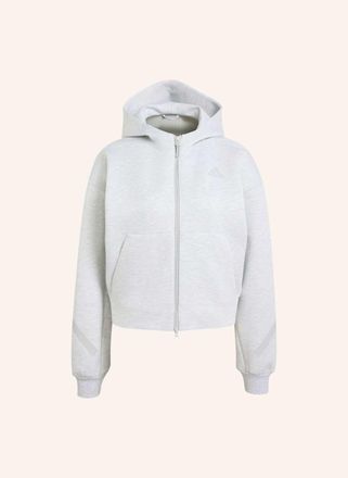 adidas Adidas Z.N.E. Sweatshirt, K&uuml;rzer Geschnitten, Durchgehender Reissverschluss grau