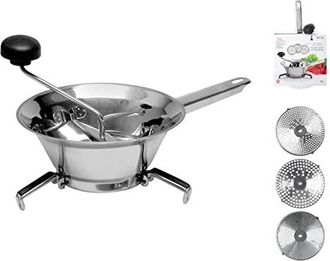 hOme Home Trio Passiergerät mit 3 Scheiben, Edelblatt, 20 cm