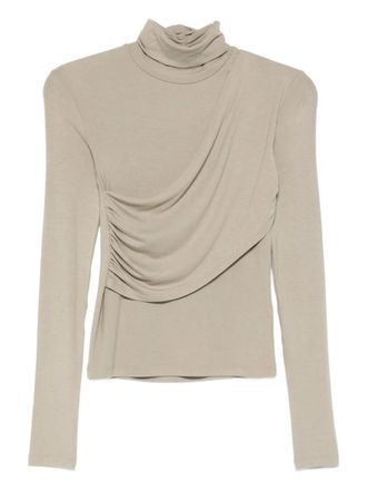 Patrizia Pepe Pullover mit Stehkragen - Nude