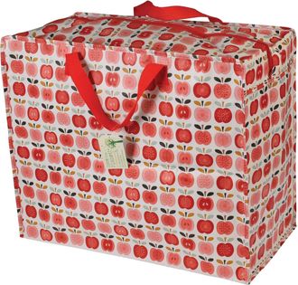 Rex London Große Aufbewahrungstasche mit Reißverschluss, robust und langlebig, 55 x 48 x 28 cm, 70 l, Vintage-Apfel-Design