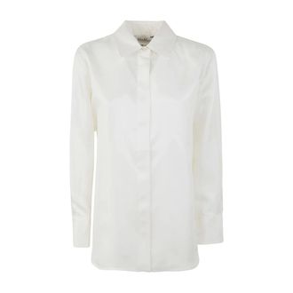 Max Mara Molina Seiden-Twill-Hemd - - Blouses & Shirts - Damen - Wei&szlig; - L