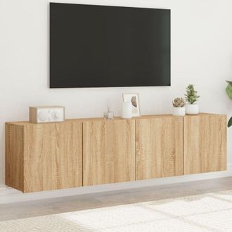 vidaXL Vidaxl - Meubles tv muraux 2 pcs ch&ecirc;ne sonoma 80x30x41 cm