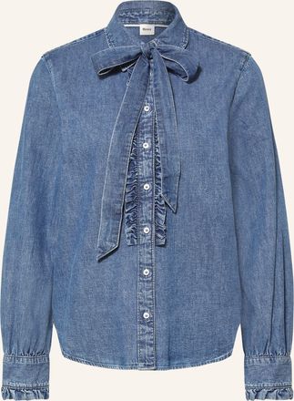 Brax Brax Jeansbluse Victoria Mit Abnehmbarer Schluppe blau