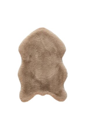 Novel Kunstfell Luna, Taupe, Textil, Tierform, 60x90 cm, waschbar, pflegeleicht, Teppiche & B&ouml;den, Teppiche, Fellteppiche