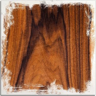 Wallario Wandbild aus Holz Holzmuster - Oberfläche mit Holzmaserung IV - 40 x 40 cm in Premium-Qualität: Brillante Farben