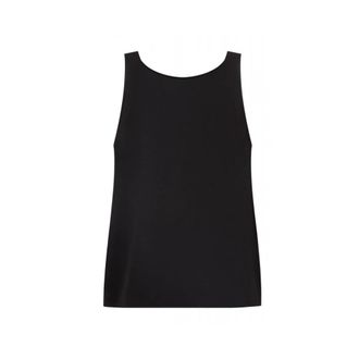 Emporio Armani Top mit flie&szlig;endem Krepp-Einsatz am R&uuml;cken - - Tops - Damen - Schwarzk - 2XL