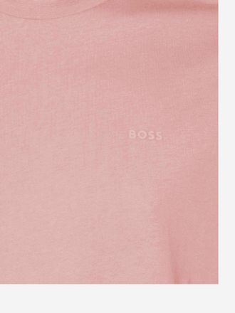 HUGO BOSS Mens Cotton T-Shirt Pink T-Shirts And Polos