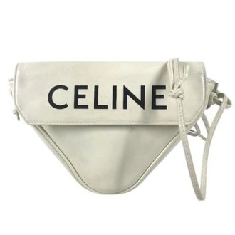 Celine unisex, Pre-owned, Blanc, Taille: ONE Size Sac bandouli&egrave;re Pochette Vintage Pre-owned