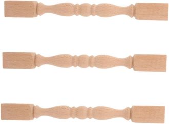 Angoily 3 St&uuml;ck Teiliges Unlackierte Holzpfosten Stabile S&auml;ulenst&uuml;tze Vielseitig f&uuml;r M&ouml;bel Treppen und Bastelarbeiten Elegantes Design Nat&uuml;rlicher Holzton