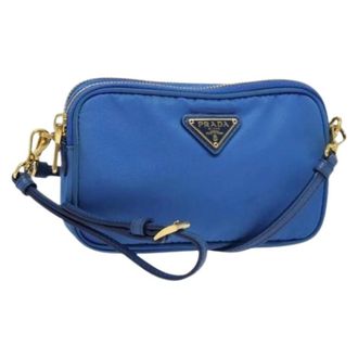 Prada Pre-owned Nylon sacs-prada - Femme - Pre-owned - Bleu - Taille: ONE Size