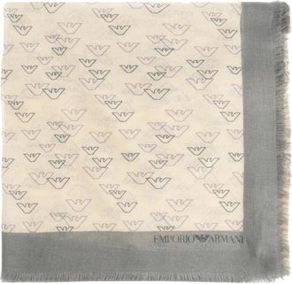 Emporio Armani Femme, Accessoires, Beige, Taille: ONE Size Monogram Scarf