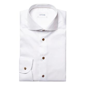 Eton Homme, Chemises, Blanc, Taille: 3XL Signature Twill Shirt