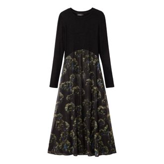 Desigual Femme, Robes, Noir, Taille: 46 FR Gilet Femme Pensee Collection Automne/Hiver